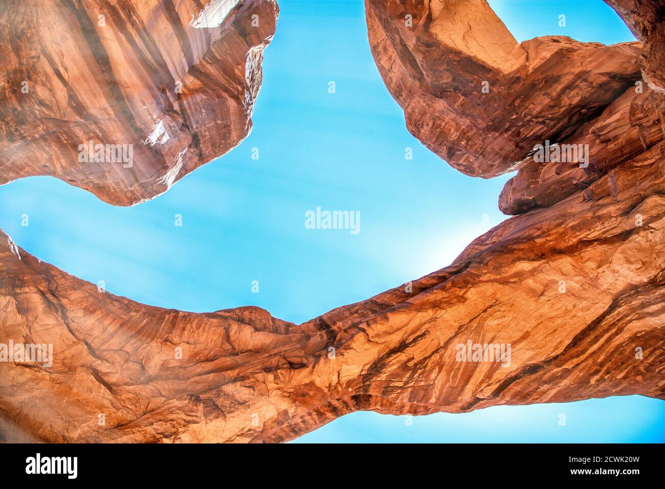 Double Arch, Formation Noted for front and back spans, Arches National ...