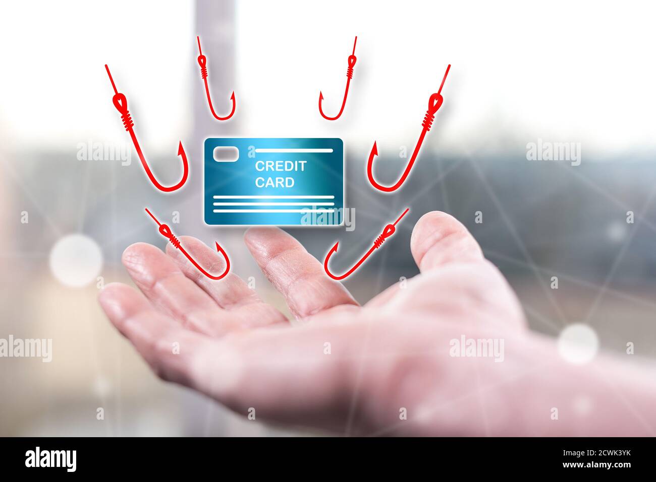 Phishing concept above a hand of a man Stock Photo - Alamy