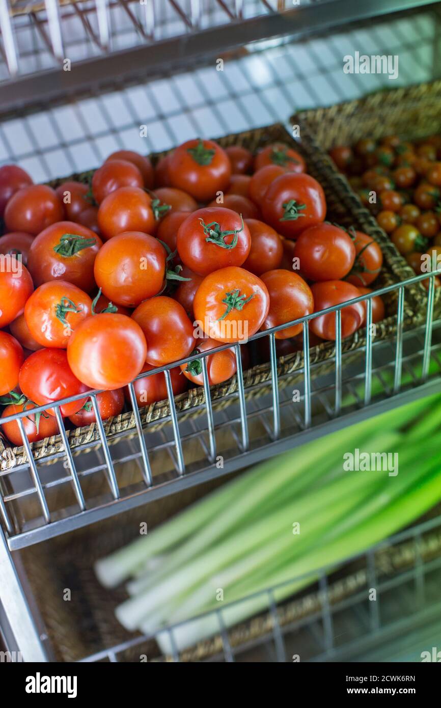 Red Tomato in Supermarket Stock Photo - Alamy