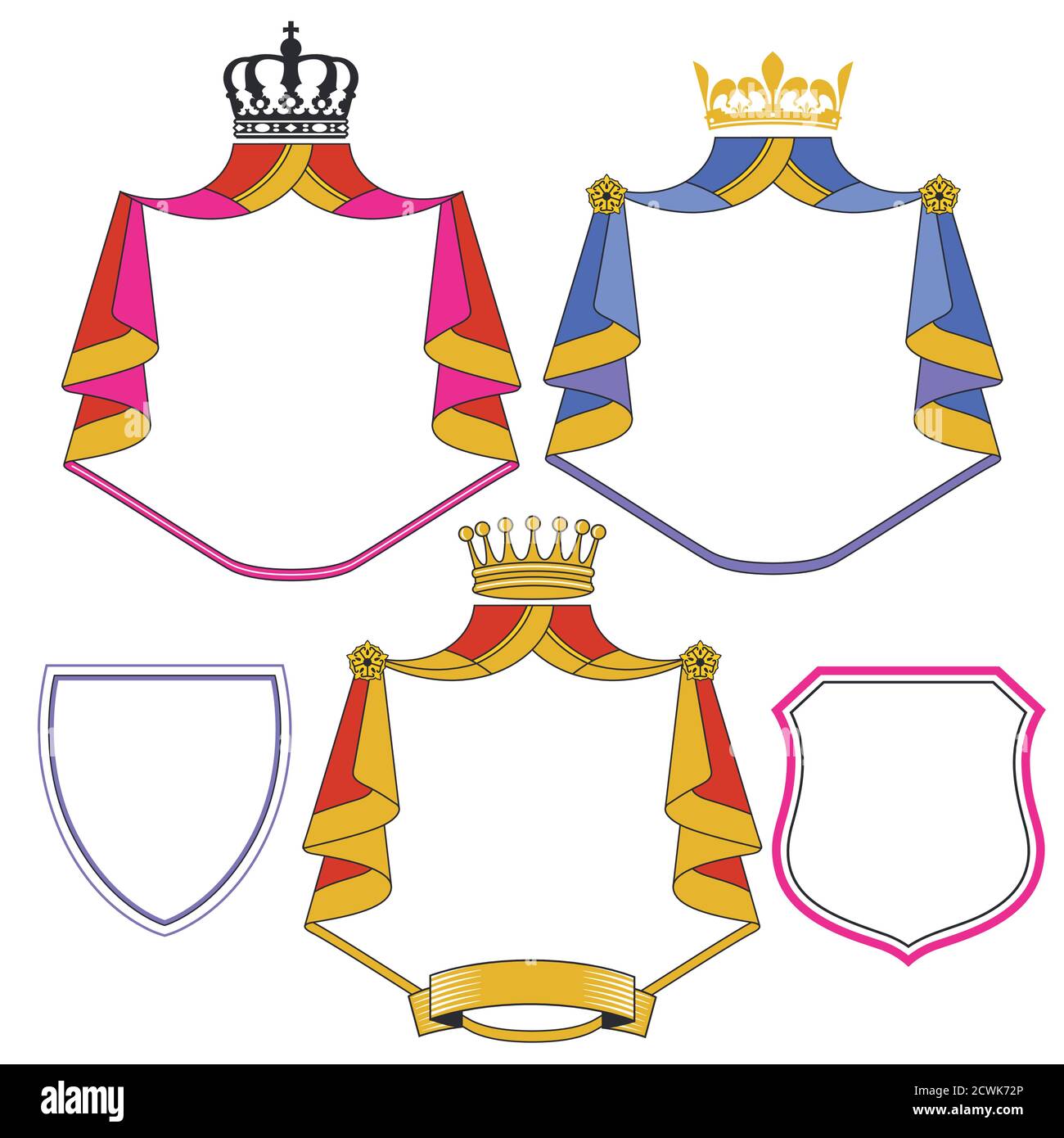 Shield with crown symbol hi-res stock photography and images - Alamy