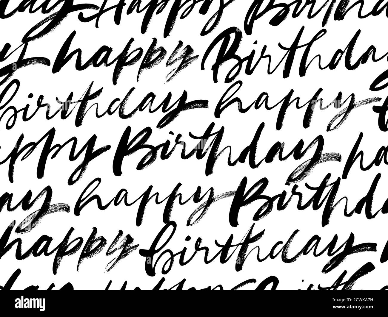 Happy Birthday black vector seamless pattern Stock Vector Image & Art ...