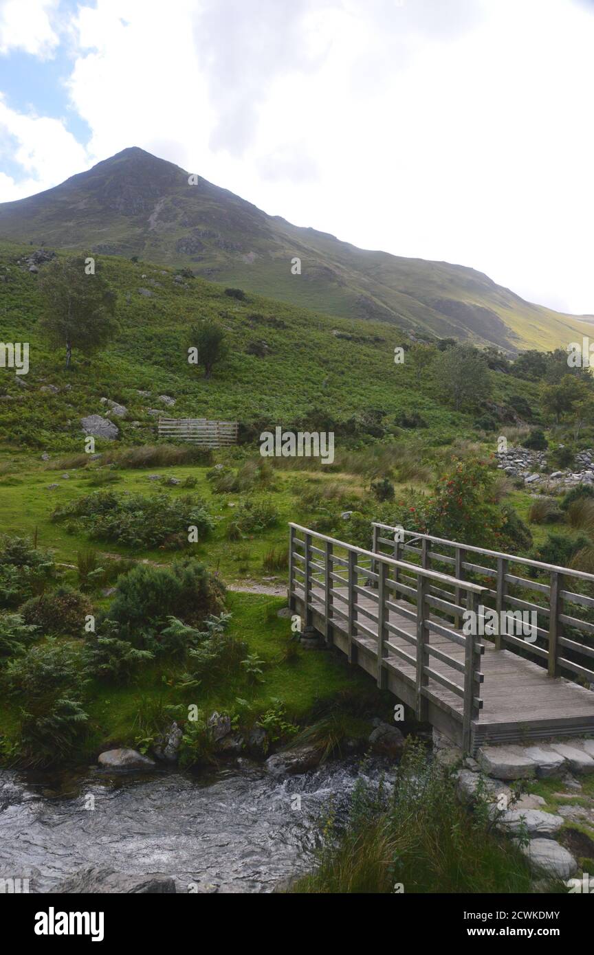 The Wainwright 'Whiteless Pike' from the Footbridge over Squat Beck in ...