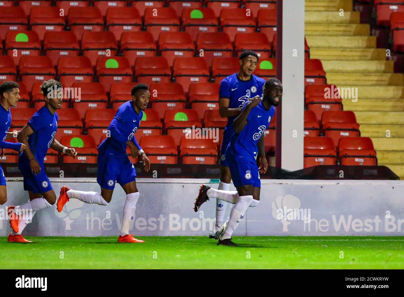 Dynel Simeu of Chelsea U21 celebrates his equalising goal during the ...