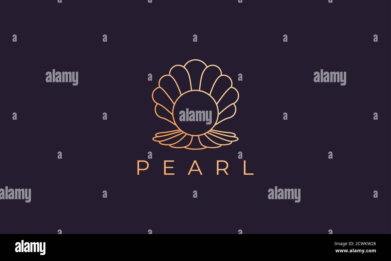 pearl shell logo template with luxury and elegant shape Stock Vector ...
