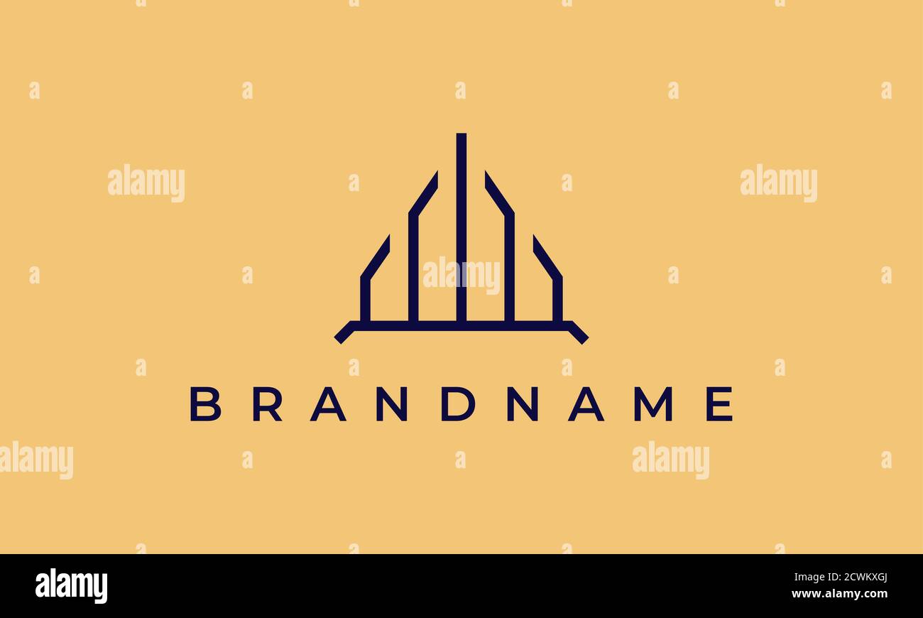 Property logo template with simple and luxurious Stock Vector Image ...