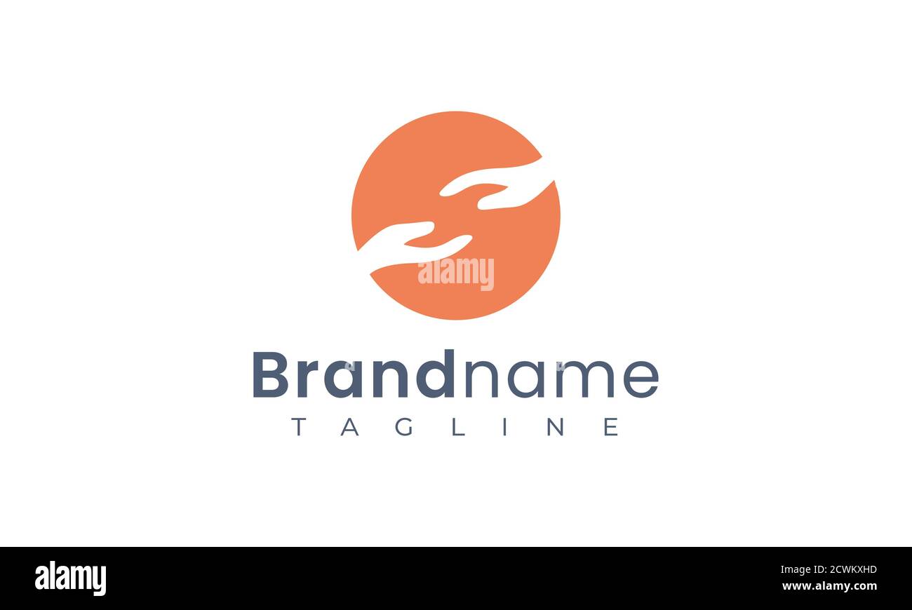 Hands Reaching For Each Other Logo