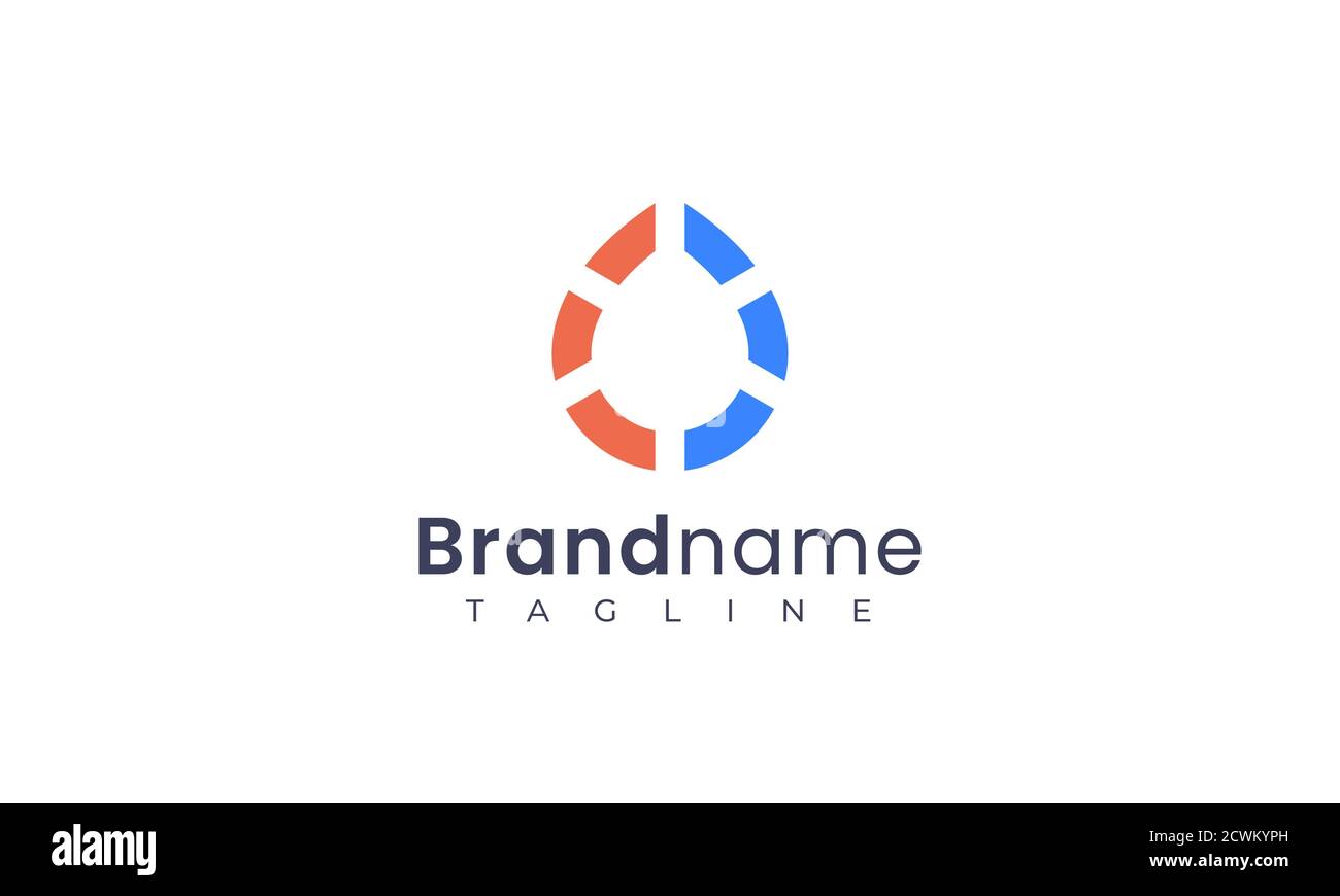 Raindrop logo template hi-res stock photography and images - Alamy