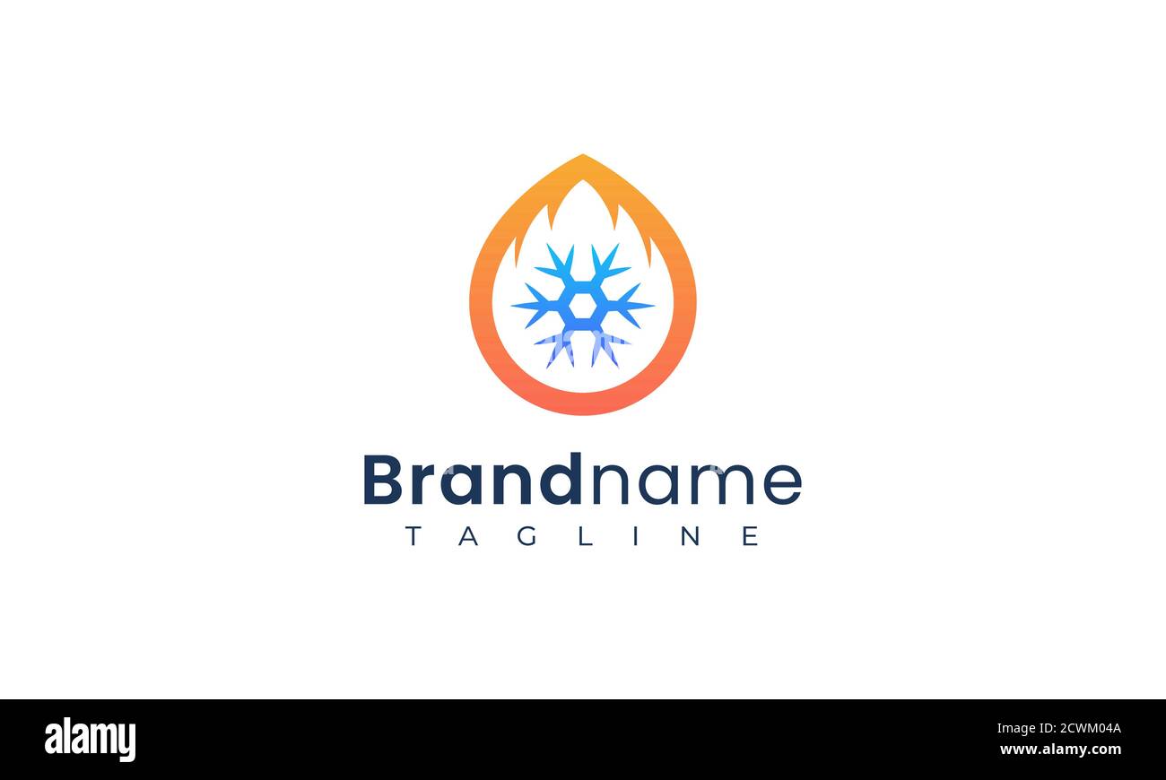 fire and ice logo template Stock Vector Image & Art - Alamy
