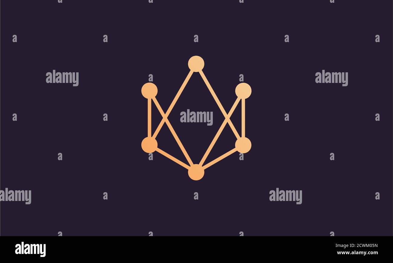 Gold connection shaped logo template Stock Vector Image & Art - Alamy