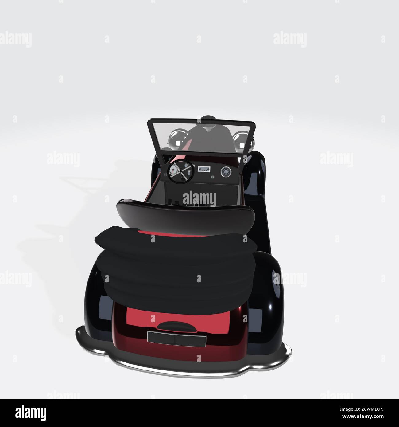 3d illustration of an old-timer car isolated on a white background ...