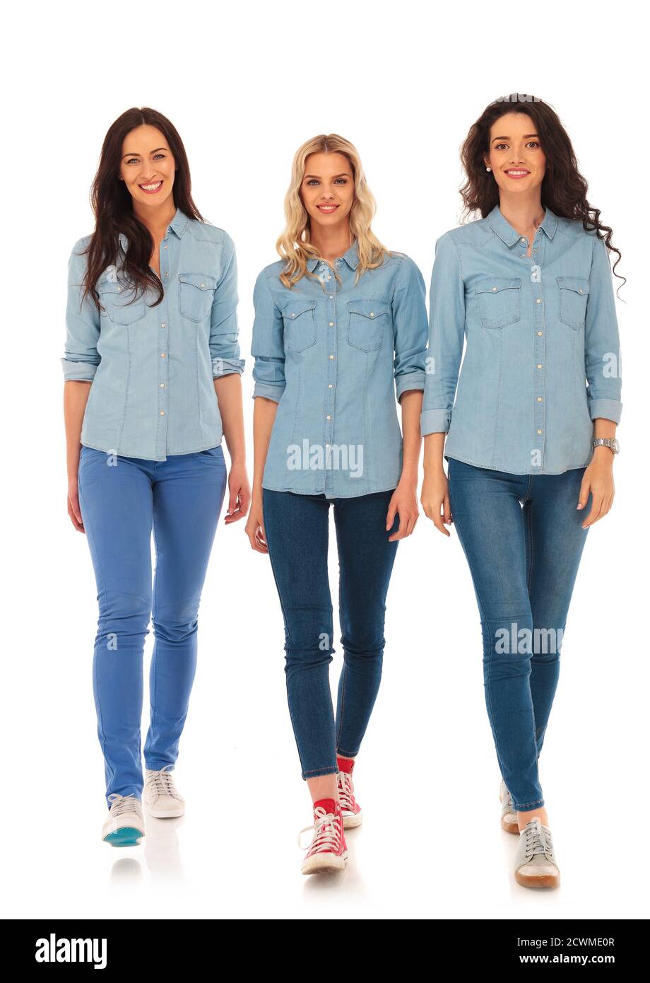 Girls walking forward Cut Out Stock Images & Pictures - Alamy