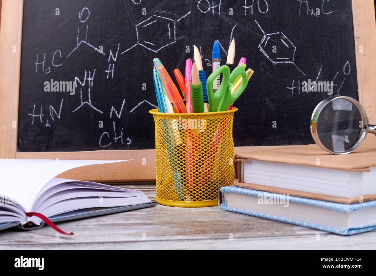 Composition of items for education Stock Photo - Alamy