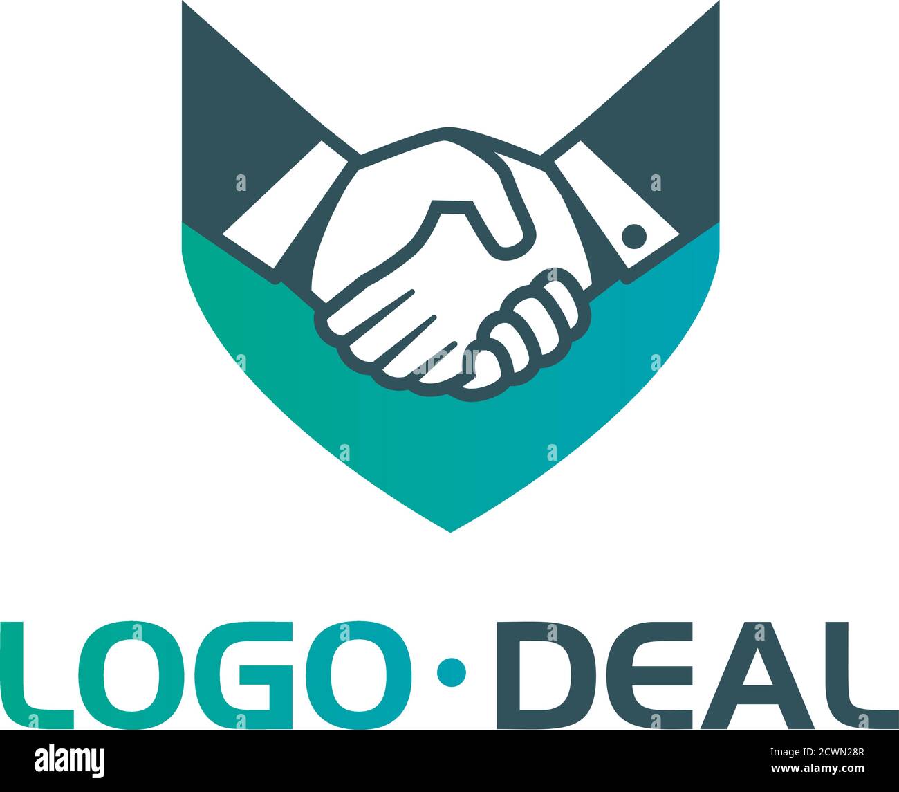 Handshake abstract logo vector design Stock Vector Images - Alamy
