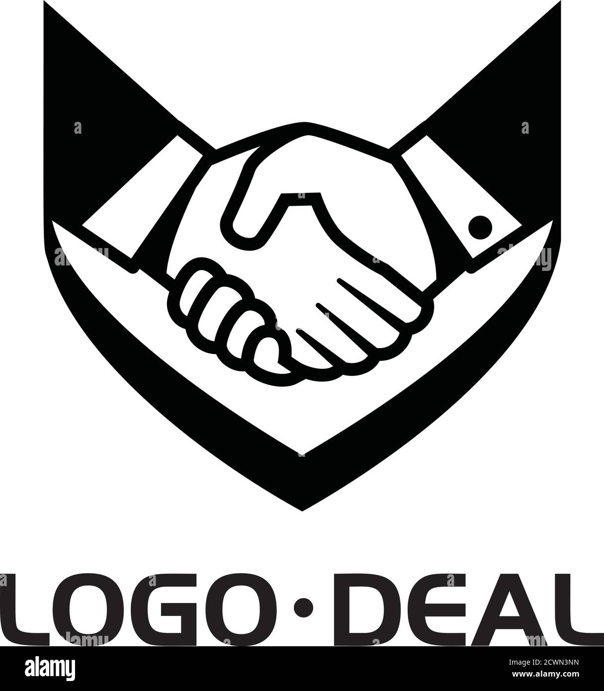 Handshake icon logo design hi-res stock photography and images - Alamy