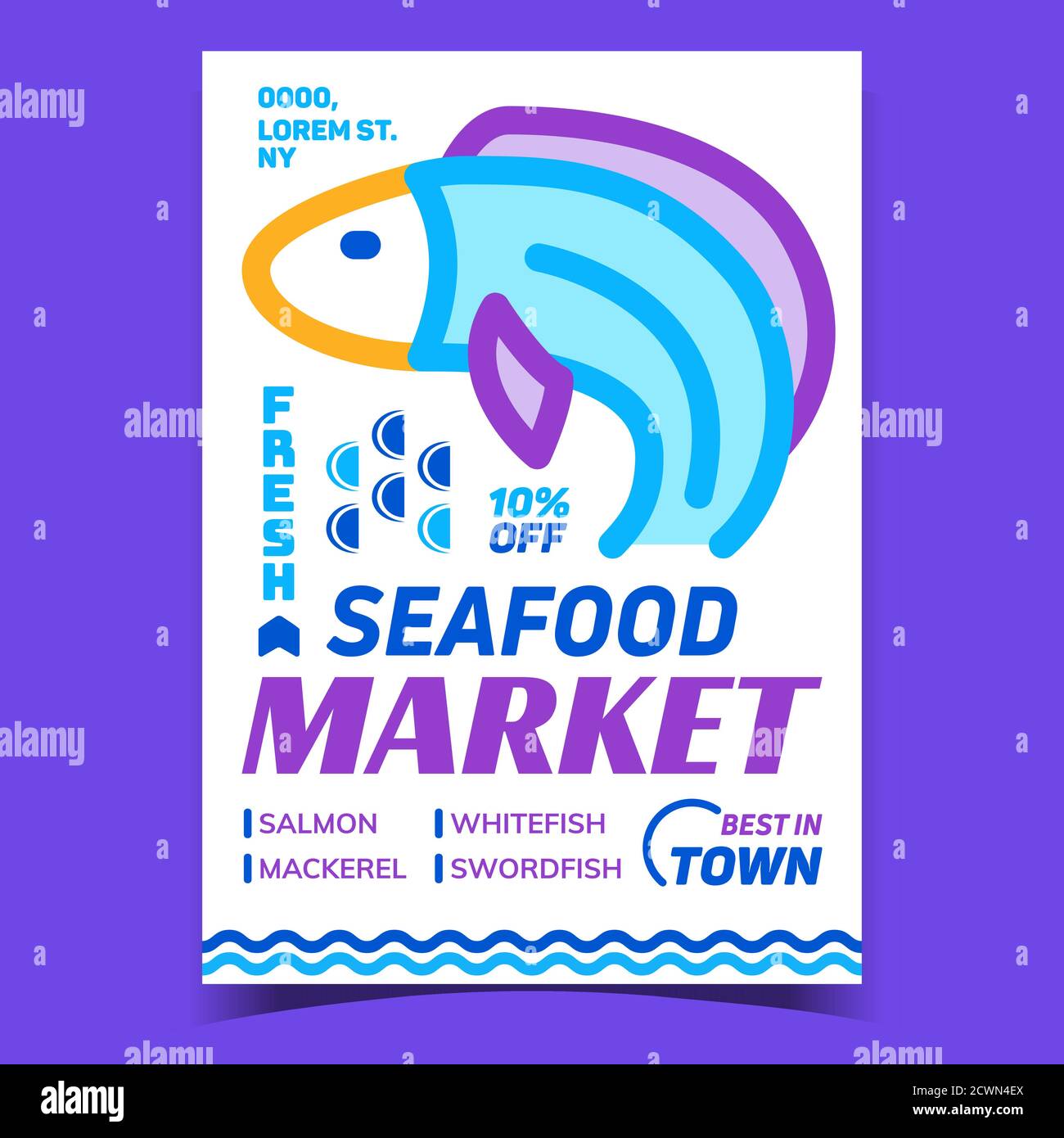 Live seafood Stock Vector Images - Alamy