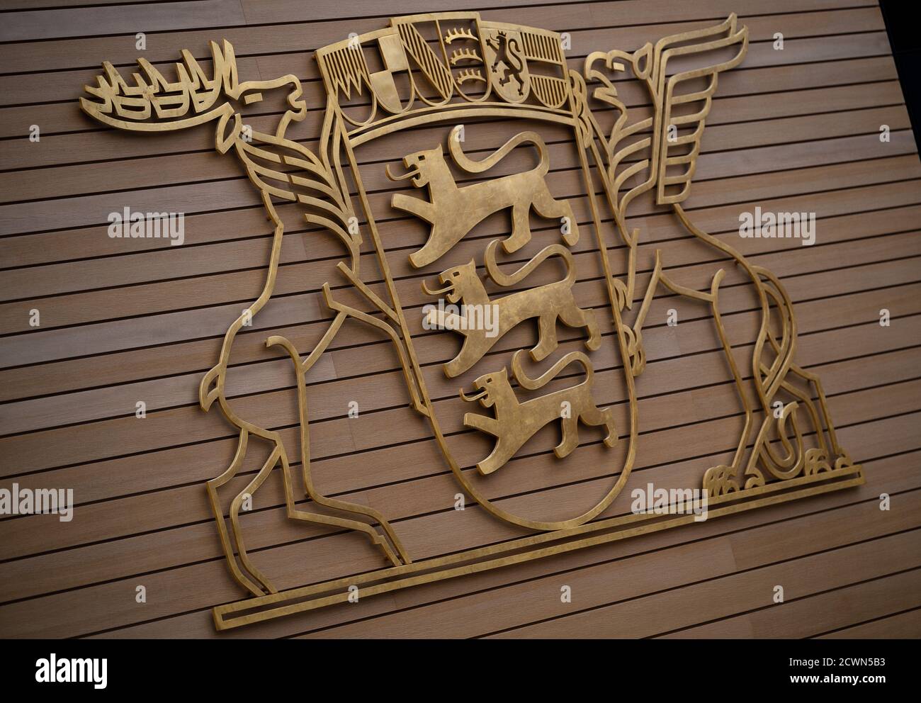 Stuttgart, Germany. 30th Sep, 2020. The coat of arms of the state of ...