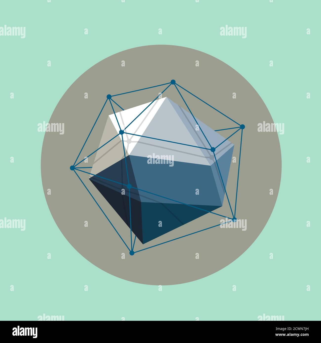 Lowpoly geometric shape. Vector illustration Stock Vector Image & Art ...