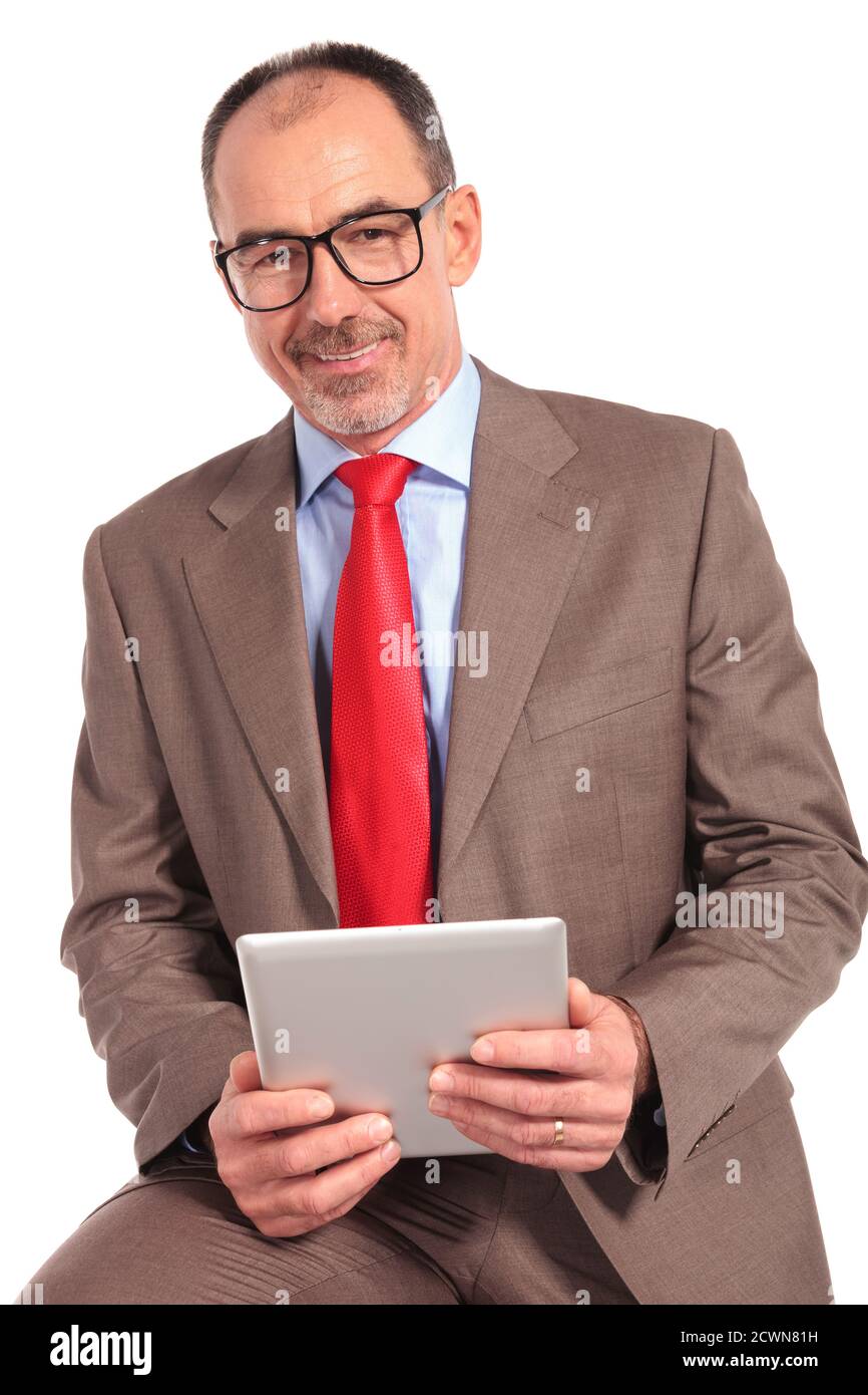 Smart old man seated hi-res stock photography and images - Alamy