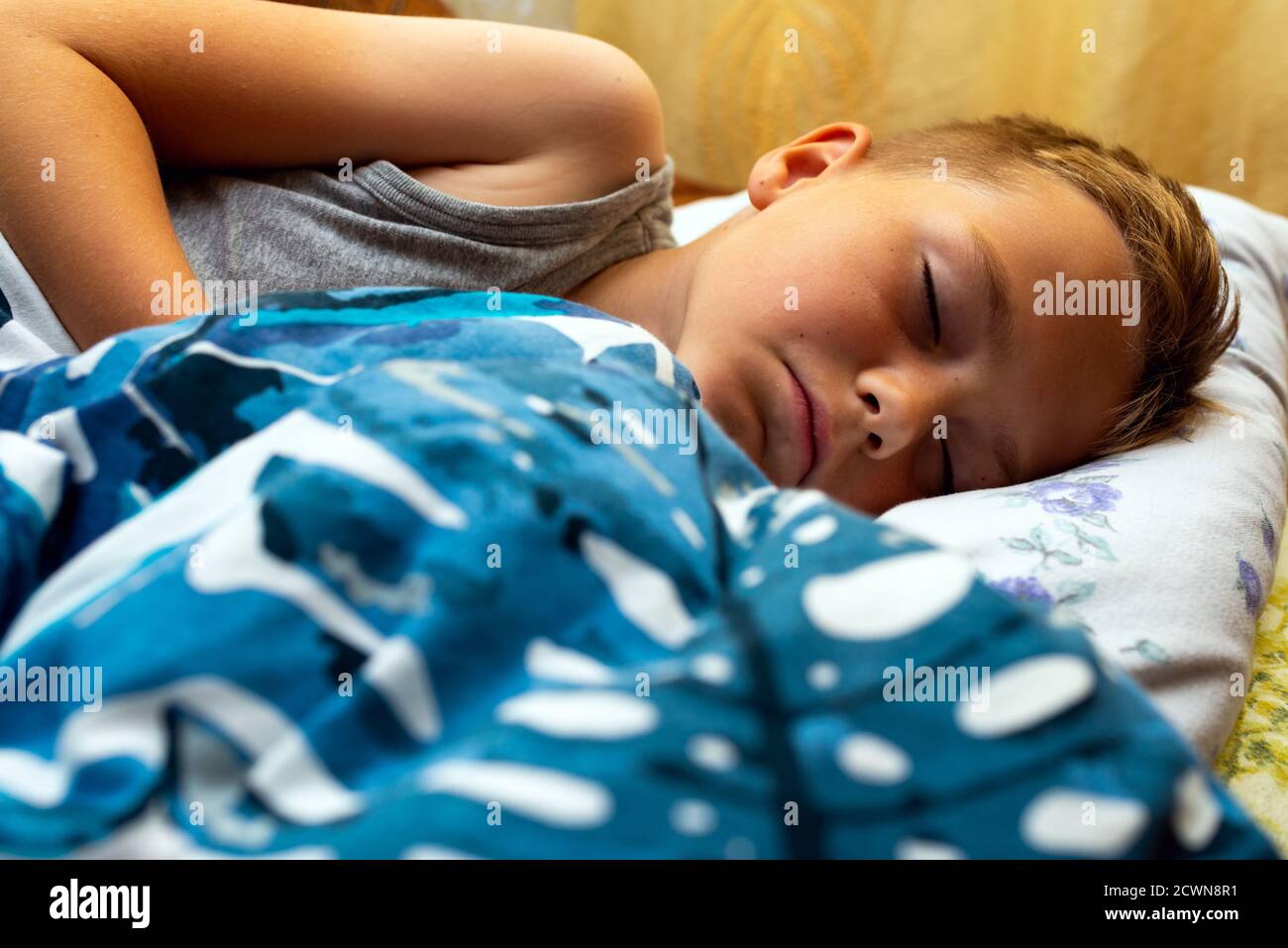 Boy Sleeping At Night