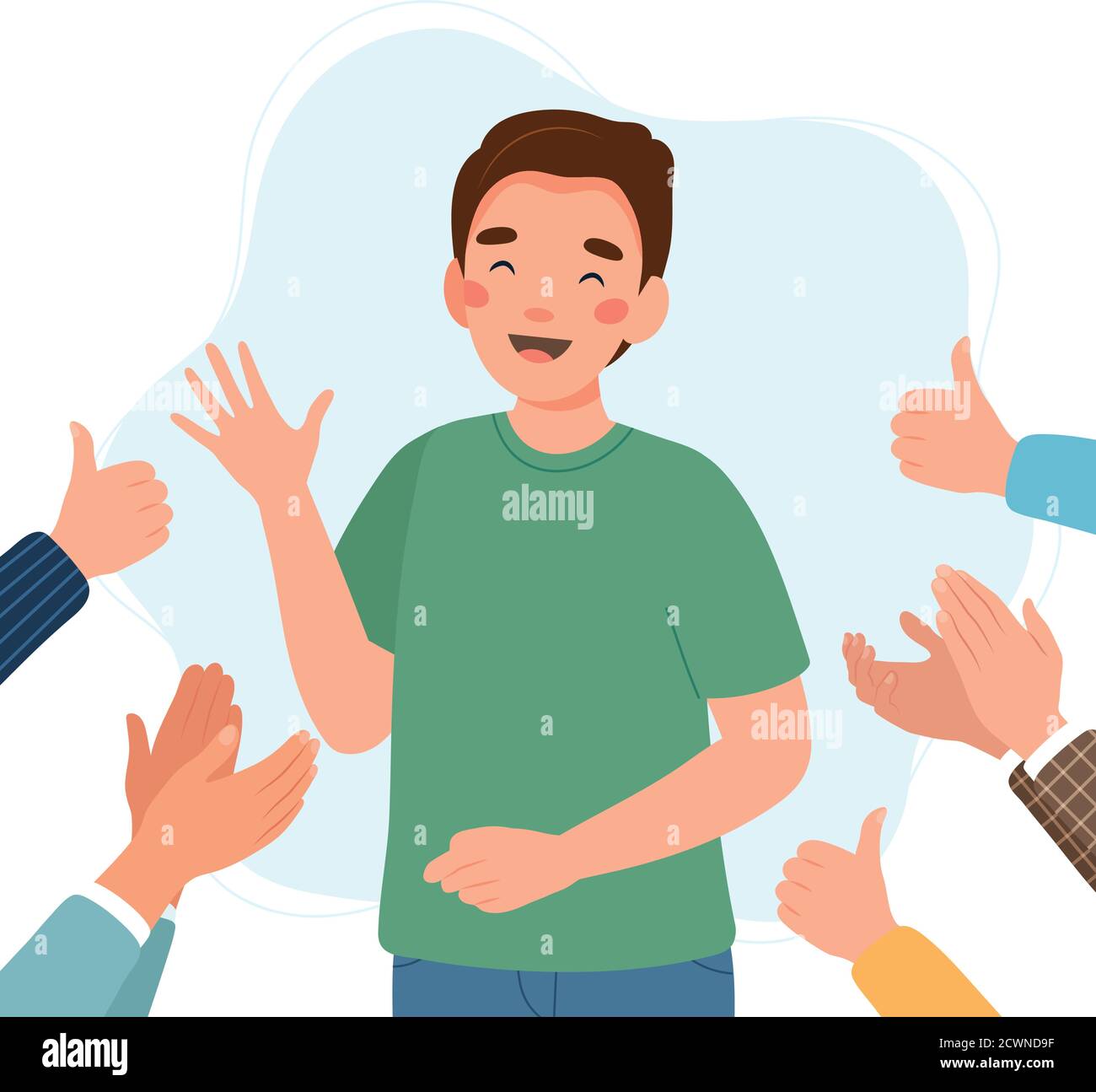 Applauding person Stock Vector Images - Alamy