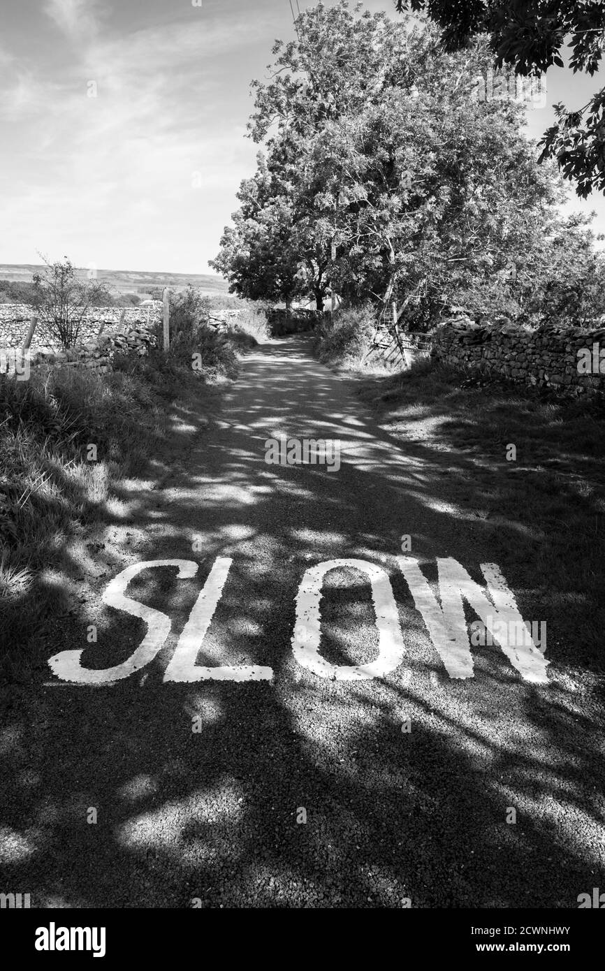 Dales road sign Black and White Stock Photos & Images - Alamy
