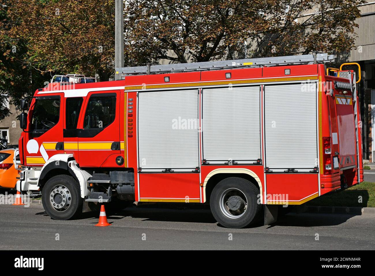 Side view of fire truck tire hi-res stock photography and images - Alamy