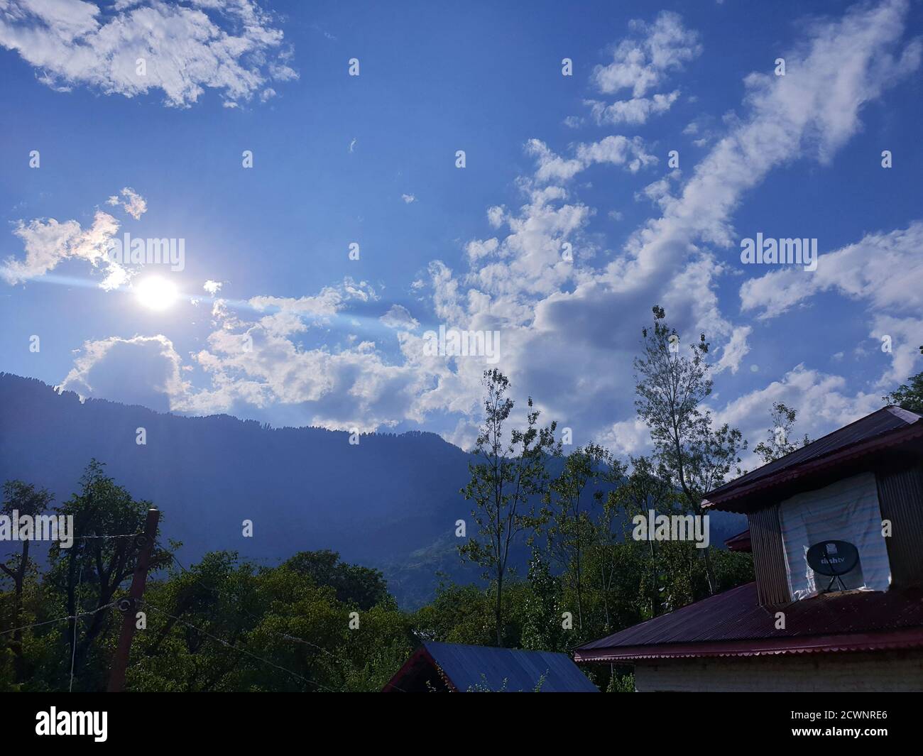 Green vegetable field landscape nature huge beautiful hills and long ...