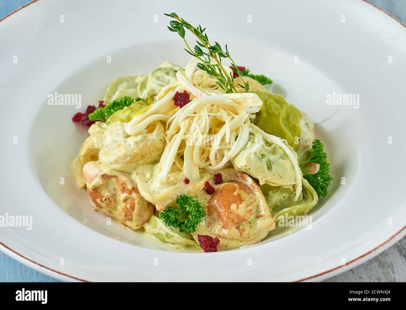 Colorful Ravioli Tortellini With cheese. Colorful Russian pelmeni ...