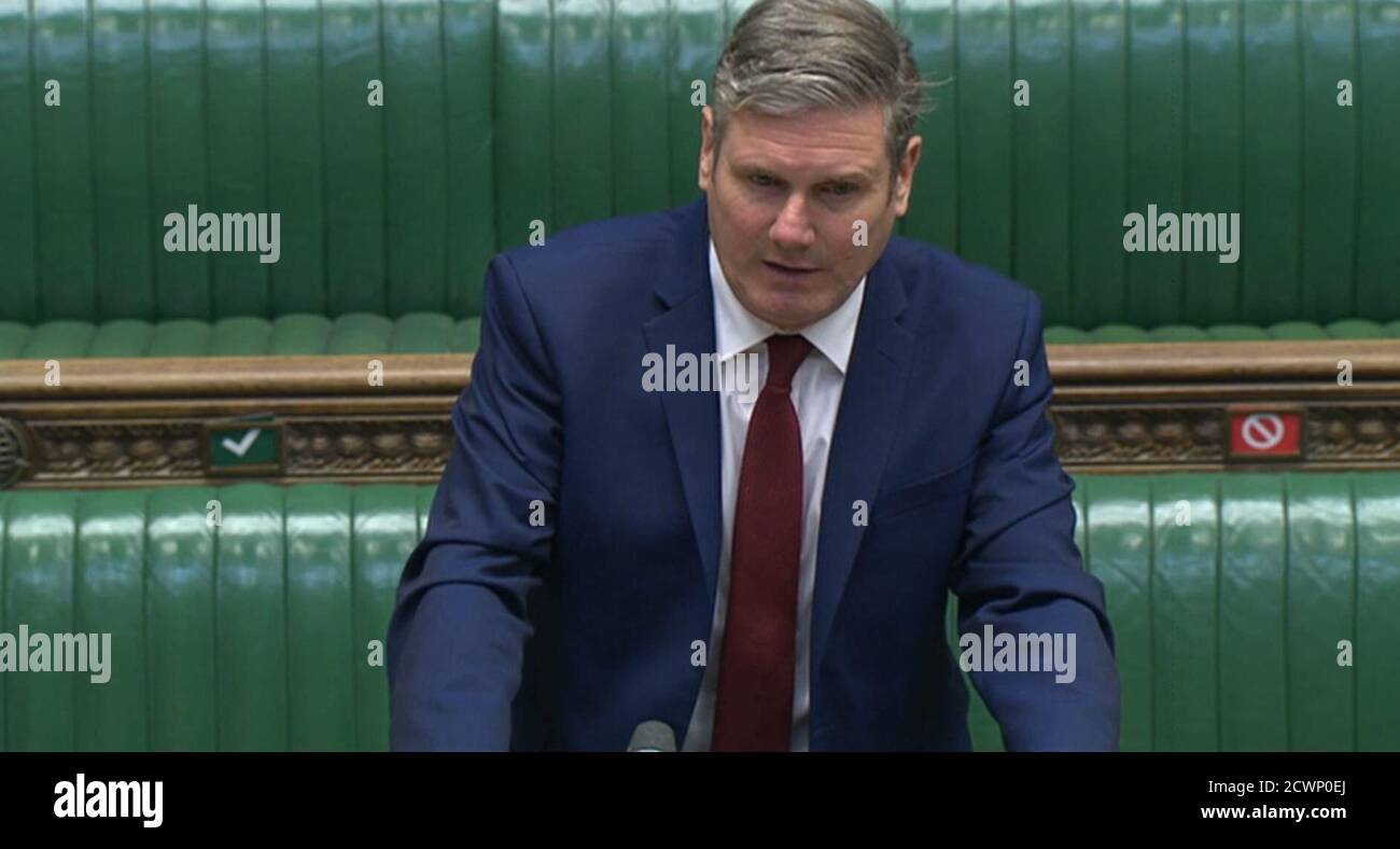 Labour Leader Sir Keir Starmer Speaks During Prime Ministers Questions