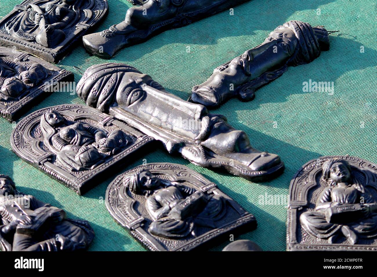 decorative antique tribal face mask of men and Indian musicians ...
