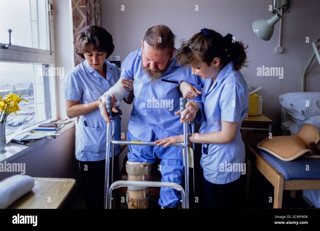 Healthcare assistants at work on one of the Orthopaedic wards at the ...