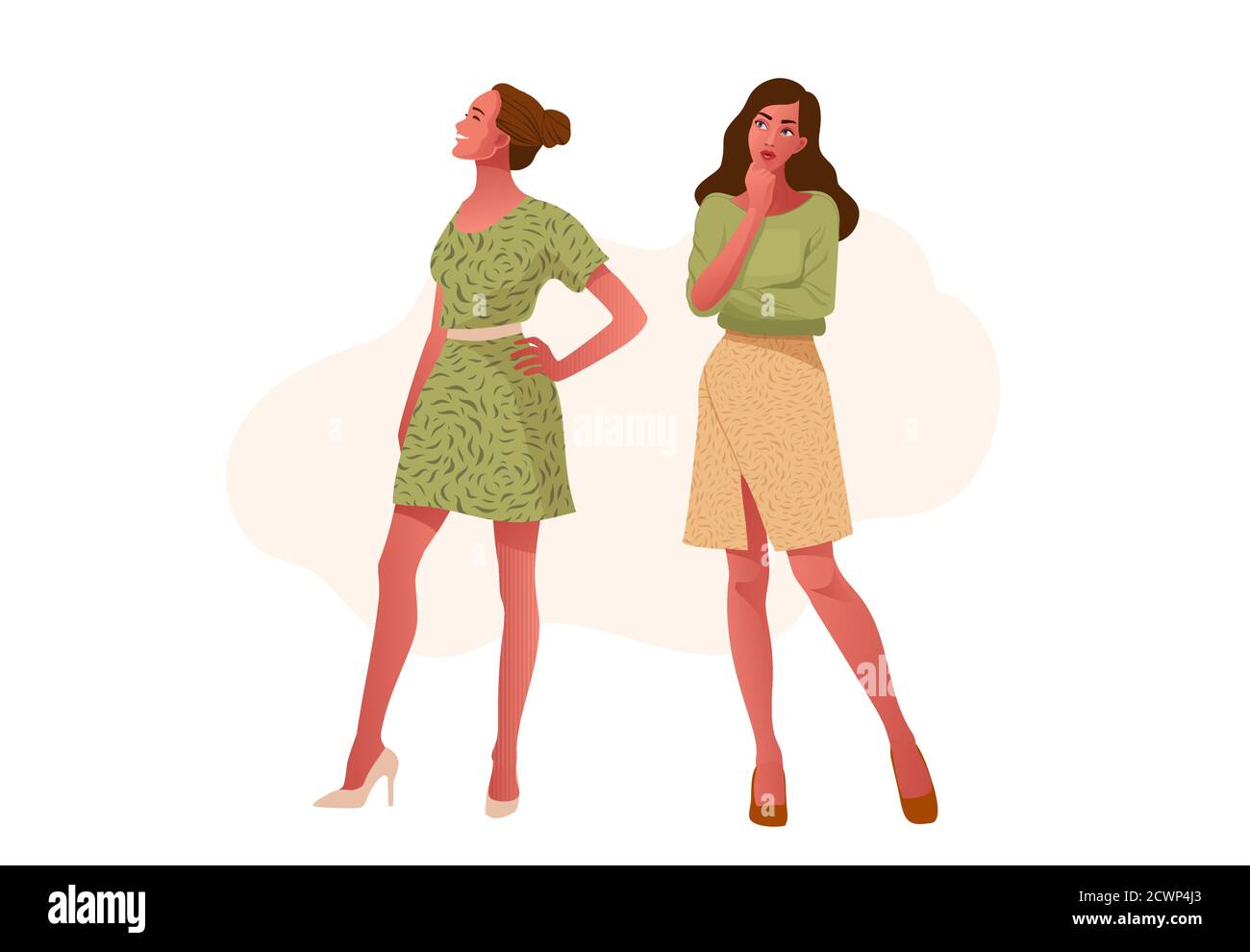 Thinking girl. Beautiful face, with question mark Stock Vector Image & Art - Alamy