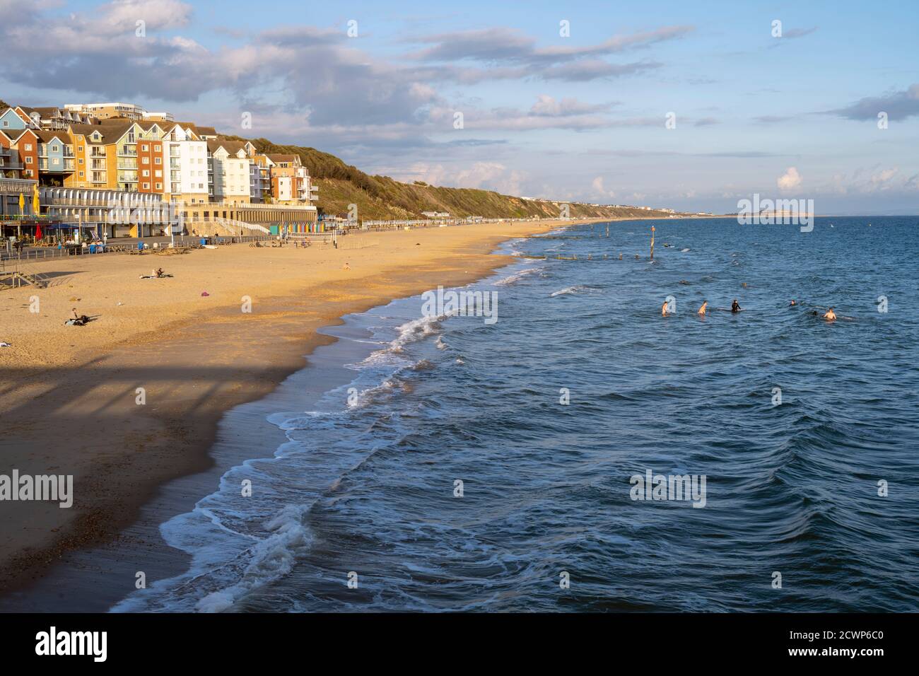 Boscombe beach swimmers hi-res stock photography and images - Alamy