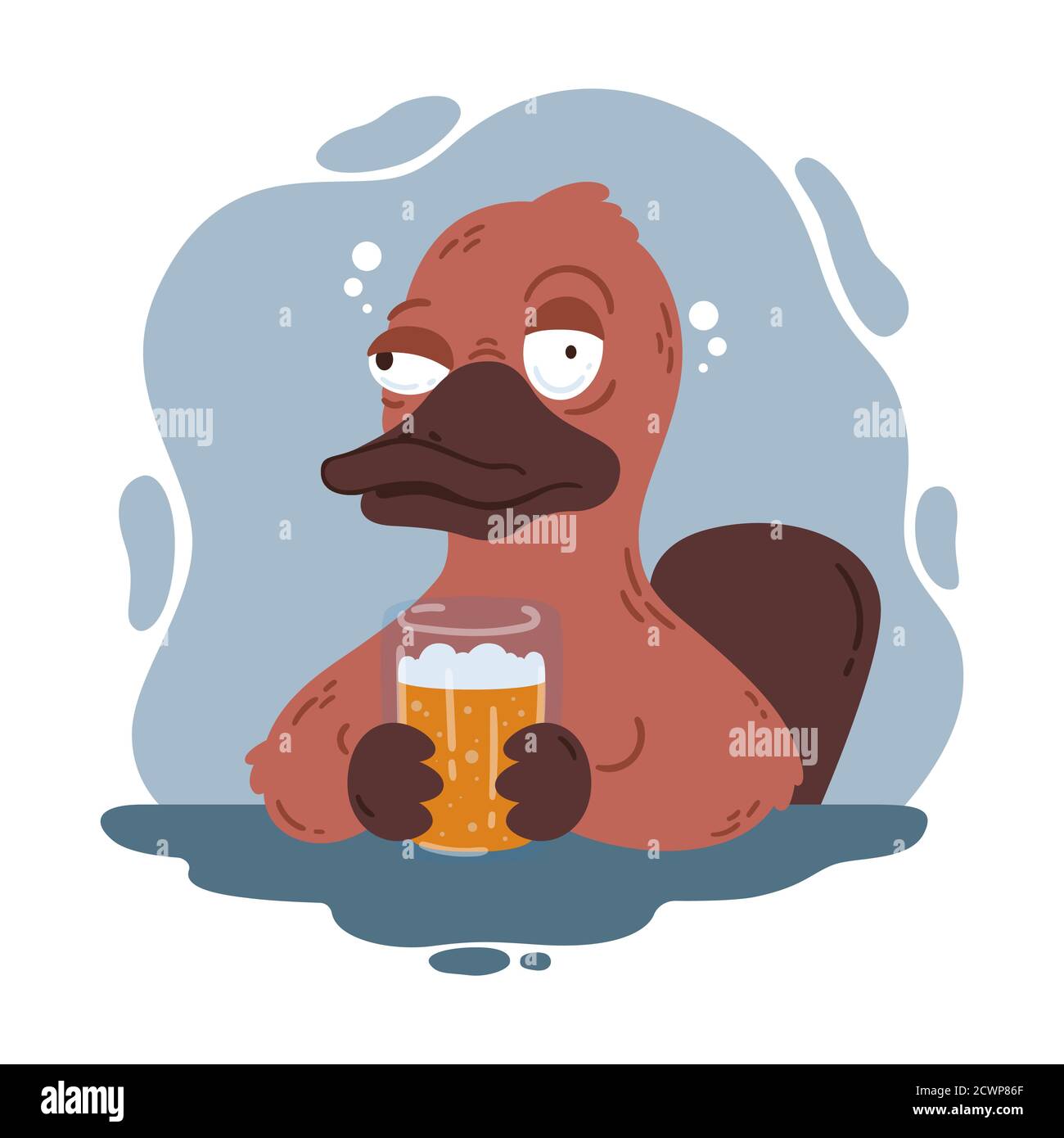 Beer in glass on white Stock Vector Images - Alamy