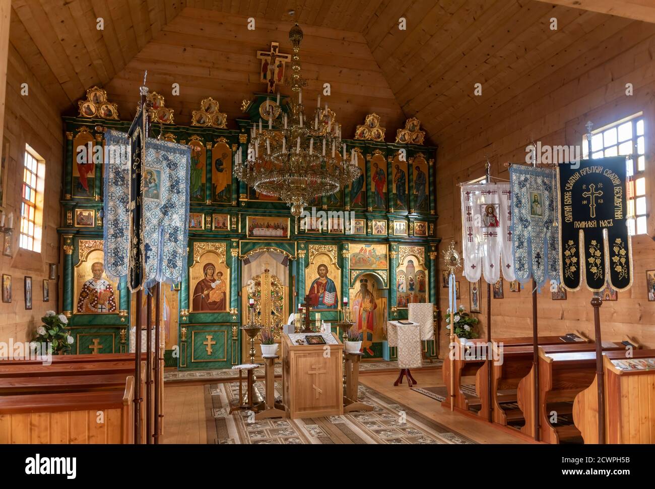 Wooden Orthodox church in Komancza, in eastern Poland. Europe Stock ...