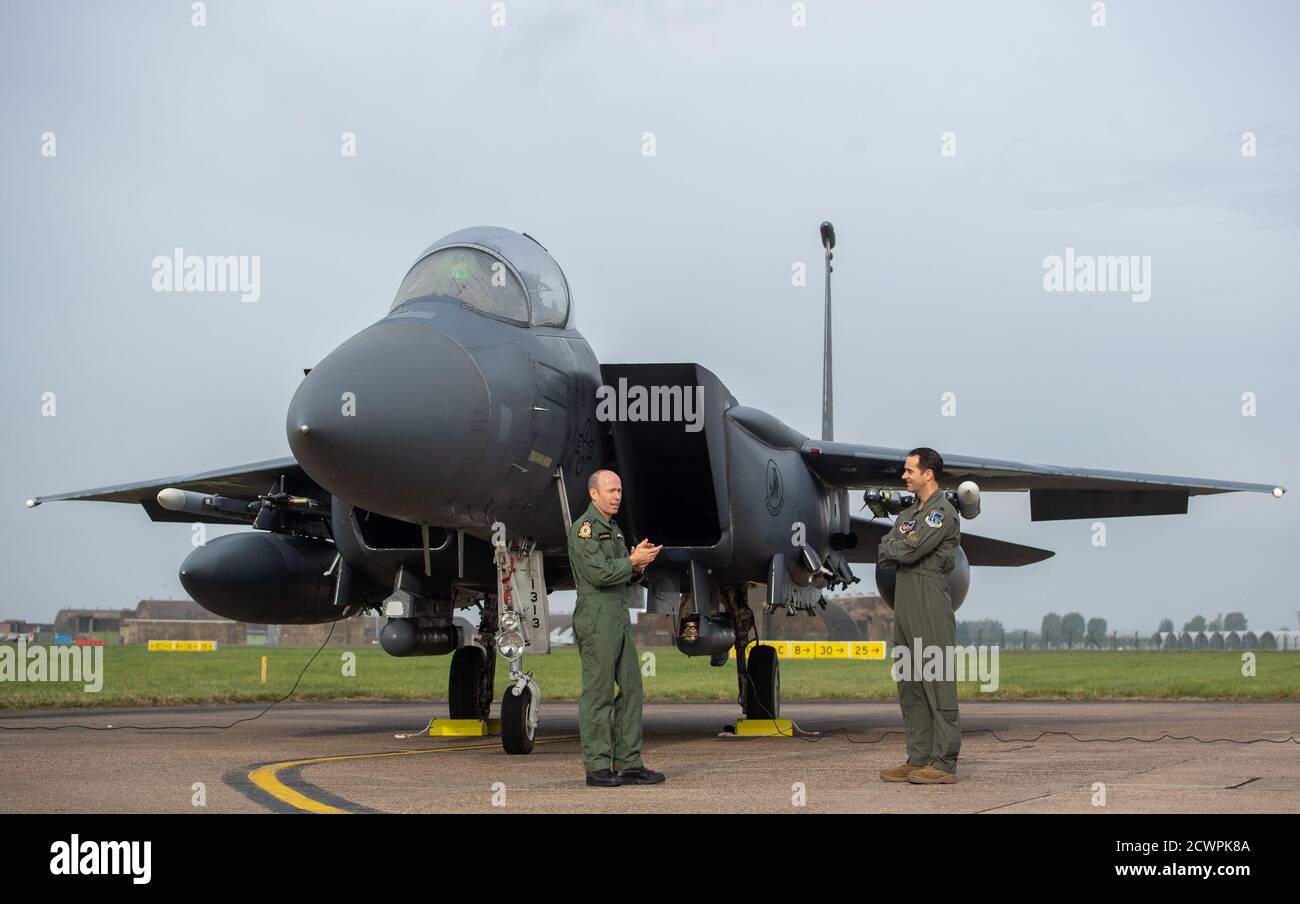 RAF Coningsby Station Commander Group Captain Matt Peterson (left ...