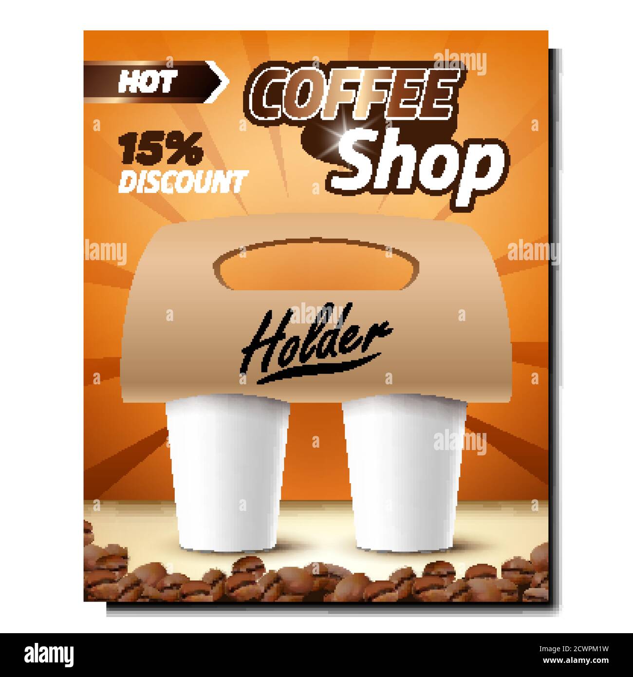 Coffee Shop Creative Promotional Poster Vector Stock Vector Image & Art ...