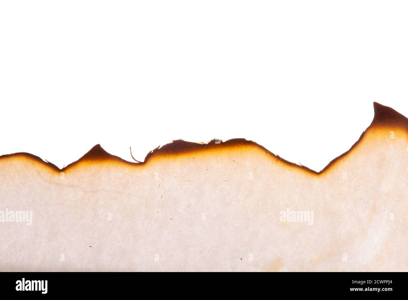 burnt paper edges isolated on white background. template for design ...