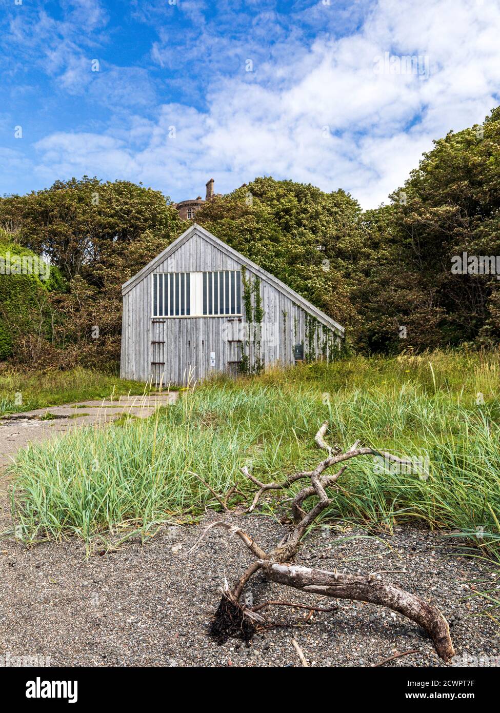 wooden and tin boathouse at Culzean Castle and Country Park in Ayrshire ...