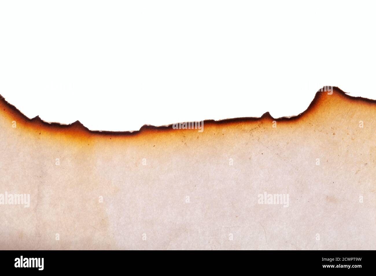 burnt paper edges isolated on white background. template for design ...