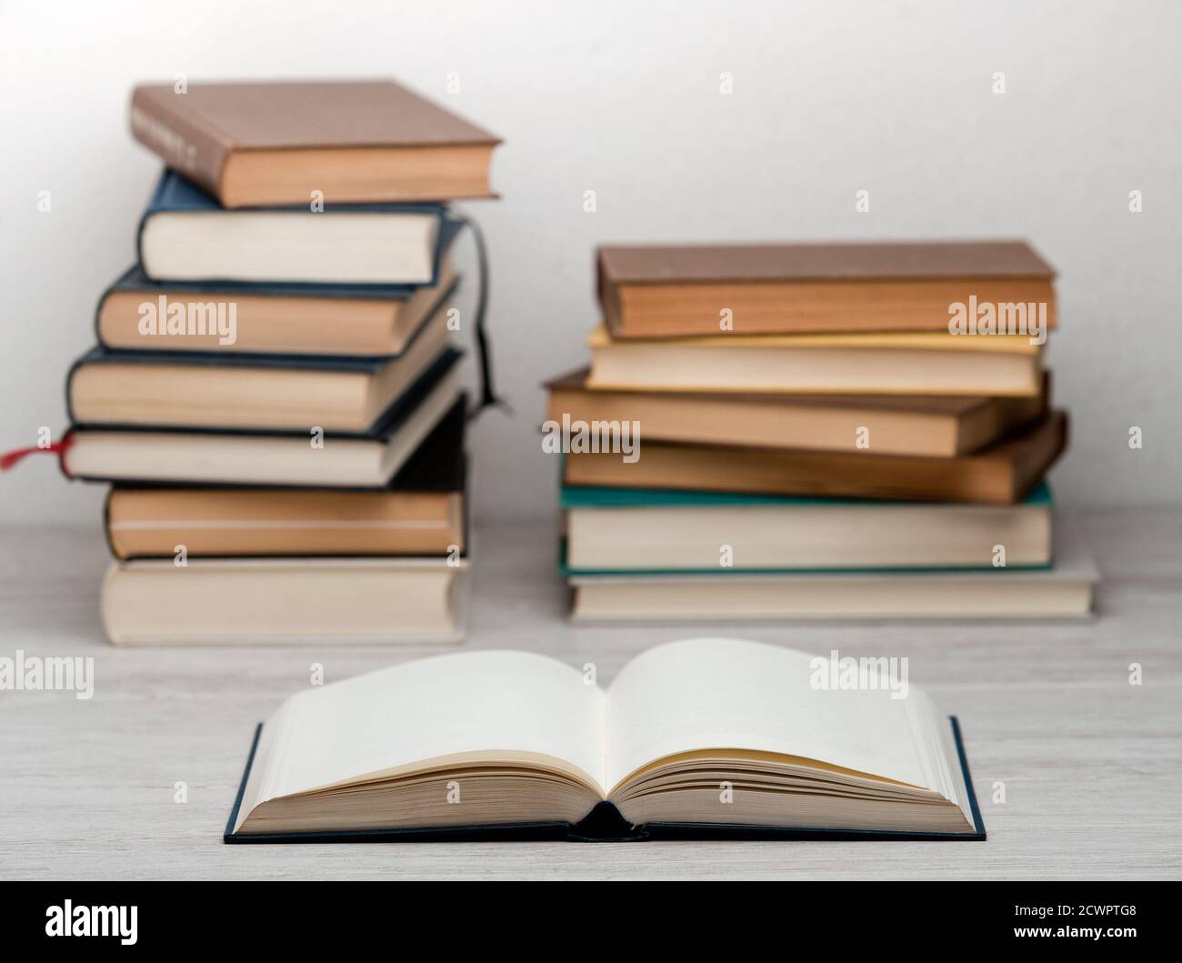 Stack Of Books On A Desk