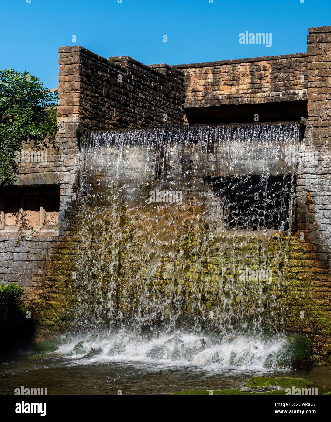Newstead Abbey waterfall, Nottingham, England, UK Stock Photo - Alamy