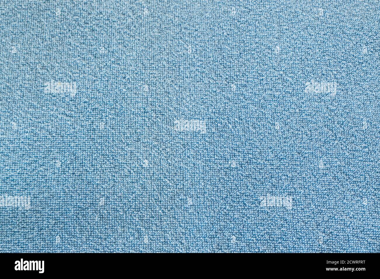 Rough light turquoise blue color blanket detail texture background made ...