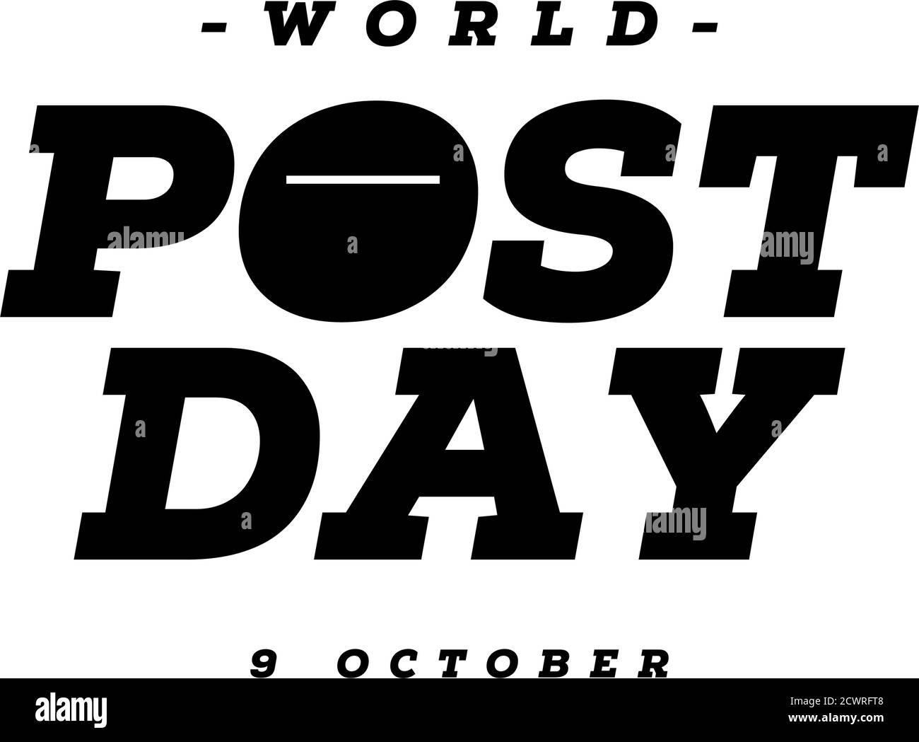 Design for celebration world post day. 9 October Stock Vector Image ...