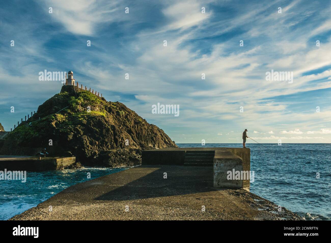 old lanyu lighthouse at Kaiyuan Harbor, lanyu, taiwan Stock Photo - Alamy