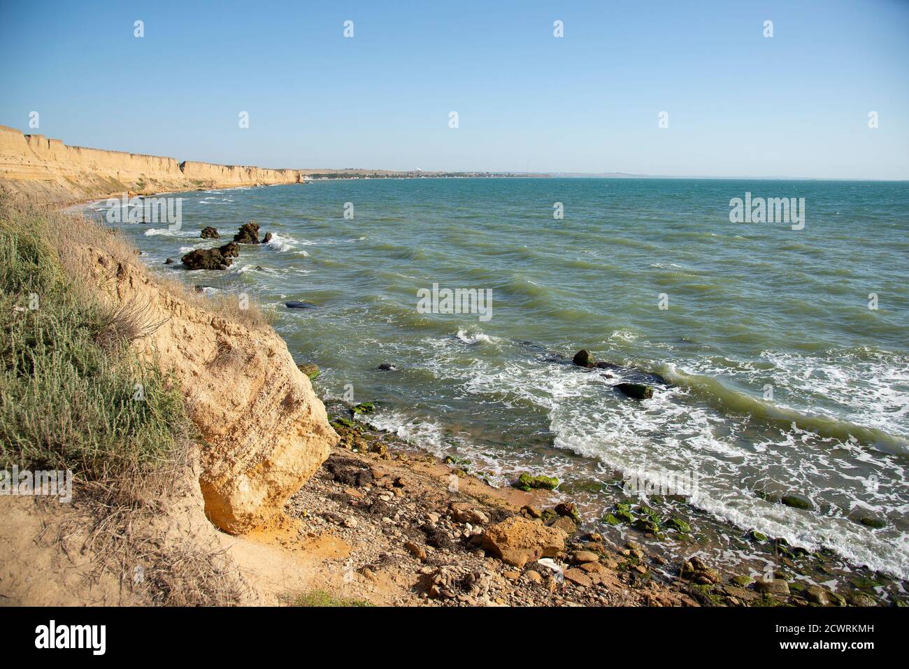 Coast of the Azov Sea, Crimea Stock Photo - Alamy
