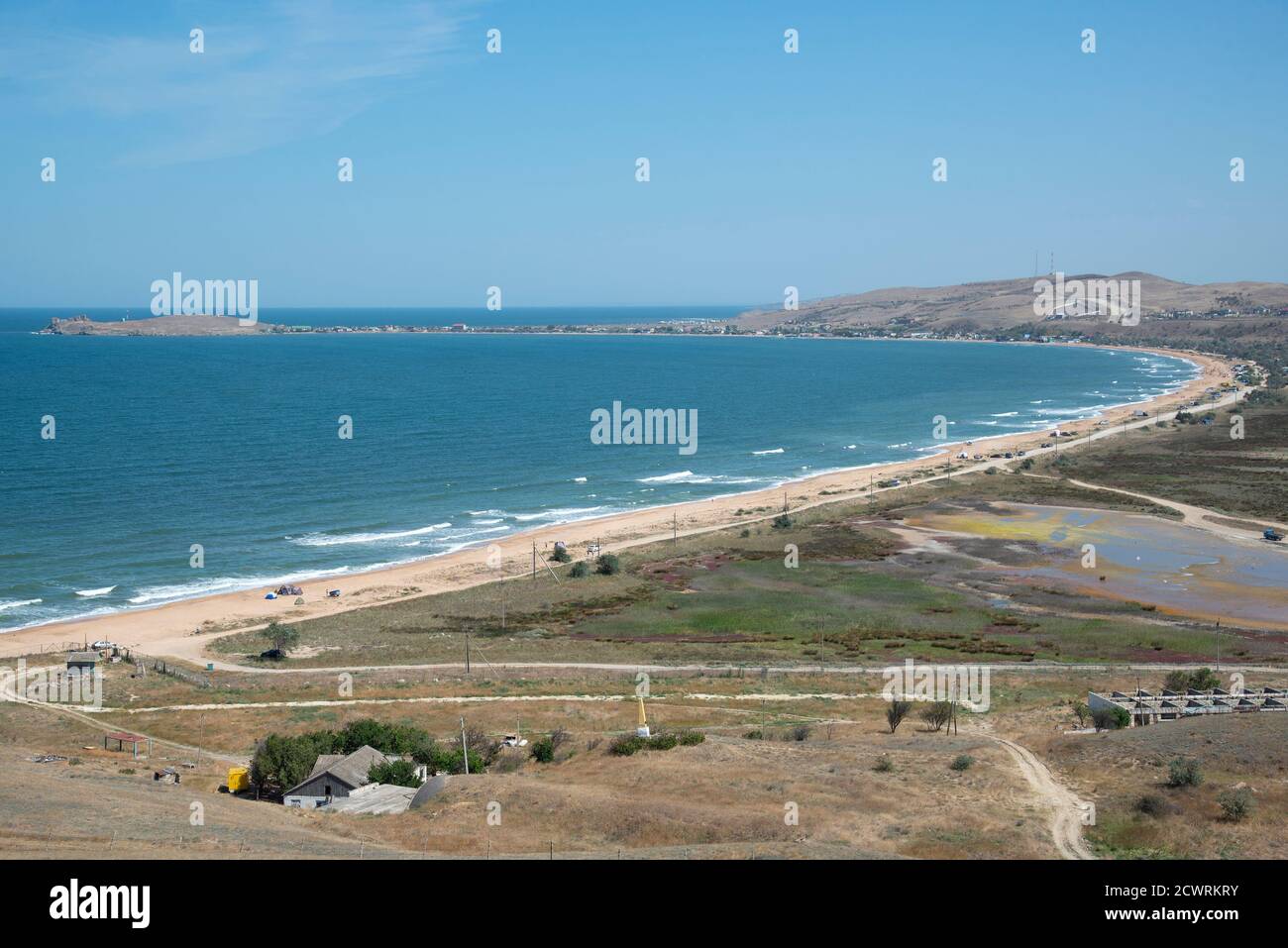 Summer landscape on the Azov Sea, Crimea Stock Photo - Alamy