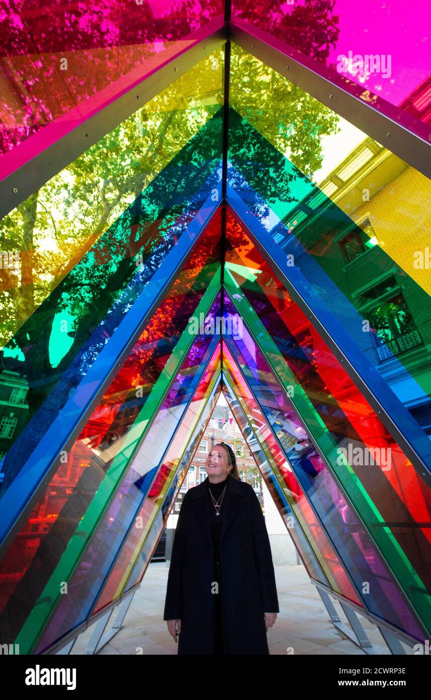 EDITORIAL USE ONLY Daisy Agnew from London looks at an art installation ...