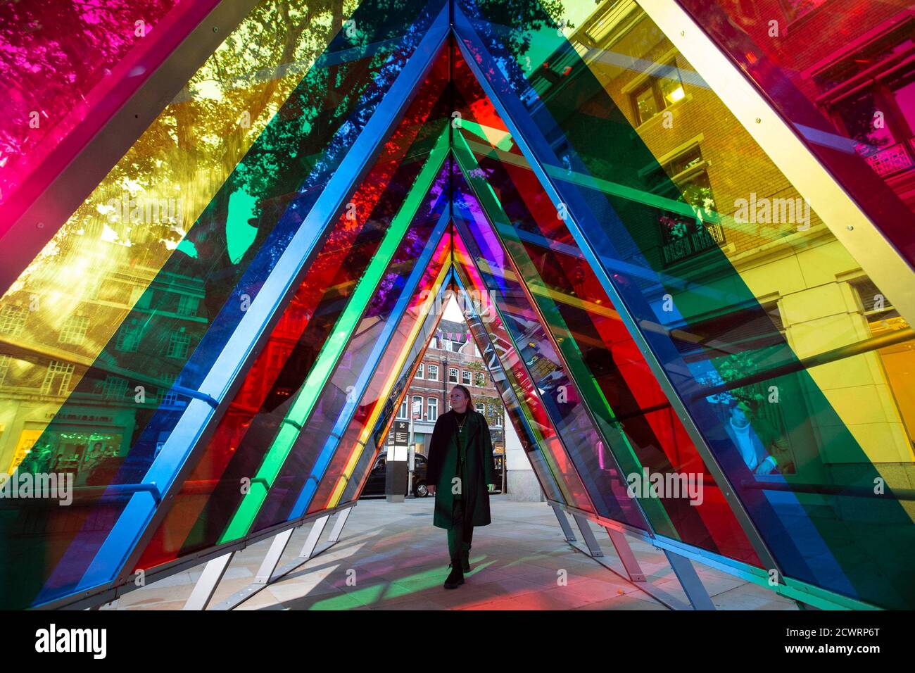 EDITORIAL USE ONLY Daisy Agnew from London looks at an art installation ...