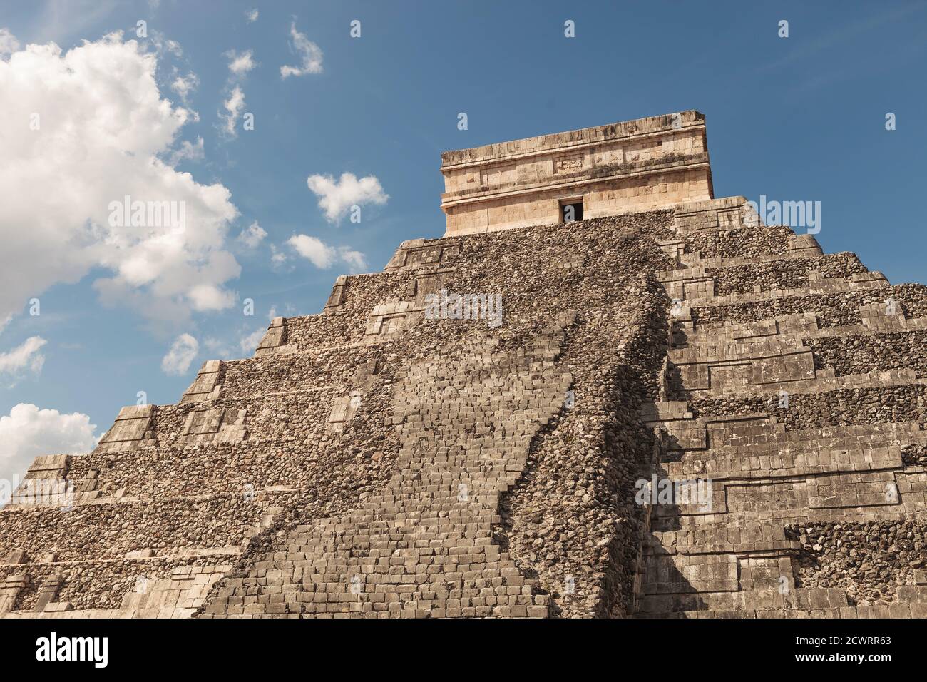 Down view of a pyramid in Tulum, Mexico Stock Photo - Alamy